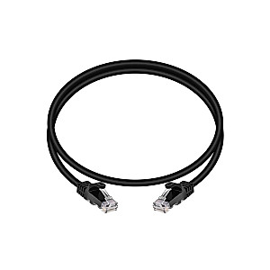 Monoprice - 109797 Flexboot Cat6 Ethernet Patch Cable - Network Internet Cord - RJ45, Stranded, 550Mhz, UTP, Pure Bare Copper Wire, 24AWG, 3ft, Black