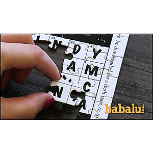 Dual Challenge Crossword Jigsaw Puzzle 2nd Edition - 550 Piece Board Game for Adults Families - Educational Interactive Brain Building