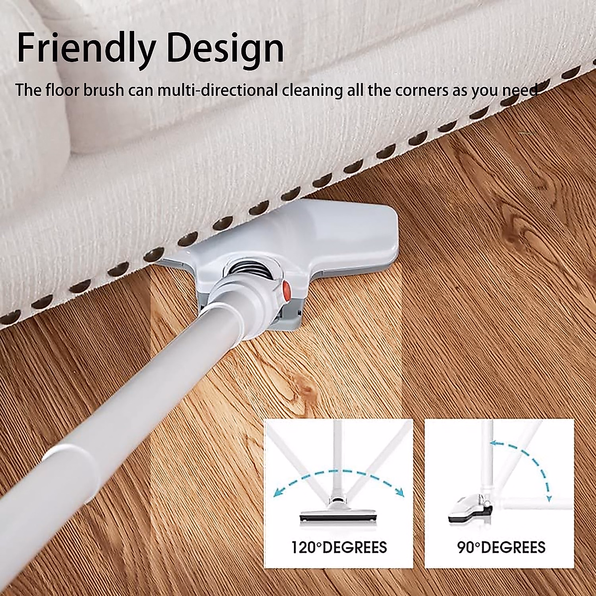 KEROMEE Cordless Vacuum Cleaner, Handheld 3-in-1 Stick Lightweight Vacuum Broom for Pet Hair Hardwood Floor Cat Litter Mattress Cleaning