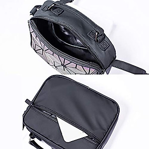 Geometric Purse Luminous Crossbody Bag Lumikay Bags Irredescent Wallet Holographic Clutch Handbag for Women NO.1