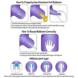 40 Inch Purple number Helium Foil Birthday Party Digit Balloons (Purple 1)
