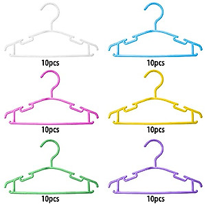 GoodtoU 60Pack Baby Clothes Hangers for Closet Plastic Small Kids Hangers Childrens Nursery Hangers Infant Hangers for Closet
