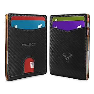 BULLIANT Slim Wallet Money Clip, Mens Front Pocket Wallet For Men 8 Cards 3"x4.25",RFID Blocking,Gift Boxed