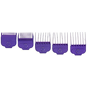 Andis Nano-silver Magnetic Attachment 5 Combs, Small Sizes, 6", 8", 4", 3/8", 2"