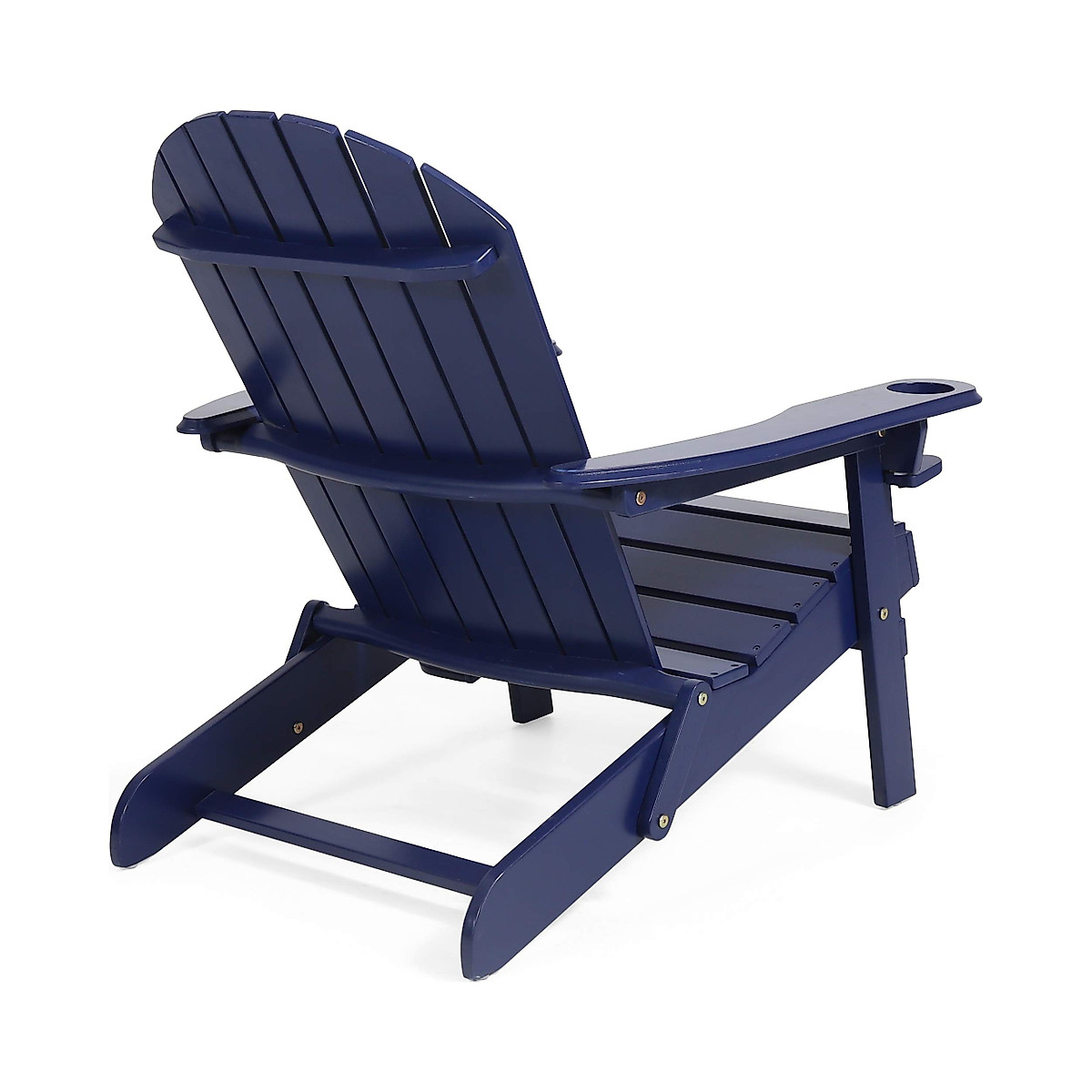 Christopher Knight Home Edmund Outdoor Acacia Wood Folding Adirondack Chair, Navy Blue