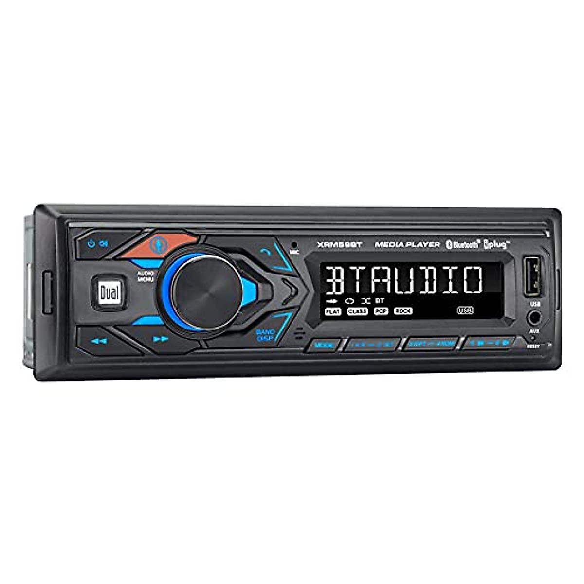 Dual XRM59BT Single-DIN In-Dash All-Digital Media Receiver with Bluetooth