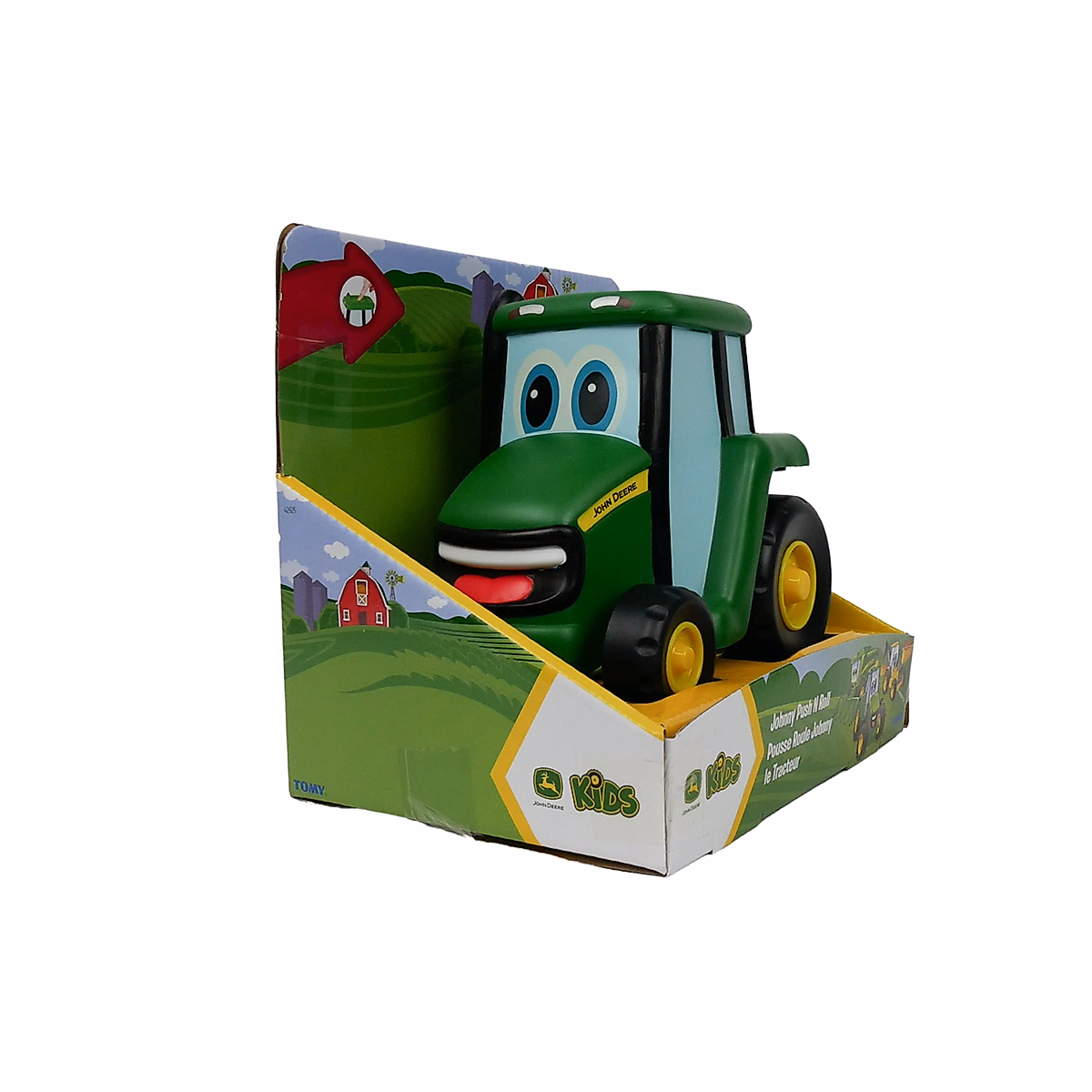 John Deere Johnny Push N Roll Toy Tractor, Ages 18 Months and Up, unisex-children