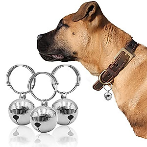 Coastal Pet Pet Bells for Dog Cat Collar Charm Pet Pendant Accessories Stainless Steel, 3 PCS Anti-Lost Training Bells for Collars, Suitable for Pet Pendant Accessories,1/2-Inch, Silver