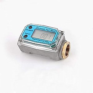 Sorekarain 3/4" BSP Female Digital Turbine Flow Meter Gauge Water Diesel Fuel Gasoline