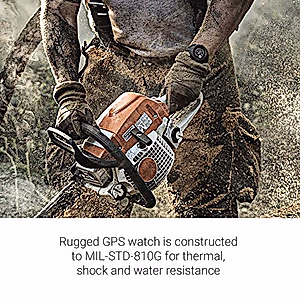 Garmin 010-02064-01 Instinct, Rugged Outdoor Watch with GPS, Features GLONASS and Galileo, Heart Rate Monitoring and 3-axis Compass, Tundra, 1.27 inches (Renewed)