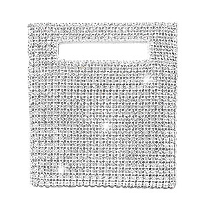 Yokawe Rhinestone Purses for Women Evening Handbags Sparkly Silver Crossbody Bag Vacation Club Party Wedding Clutch