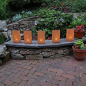 Lumabase Electric LED Luminaria Kit, Tan - Set of 6