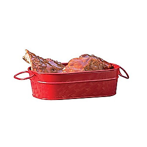Tablecraft BBQSP96 Serving Platter, 9.875" x 6.125" x 2.875", Red