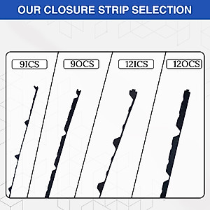 Duco 12 Inch Inside Profile (20 Pack) R Panel Foam Closure Strips for Metal Roofing Panels - 3 Feet Long, Black Rib Corrugated Metal Roof Foam Closure Strips