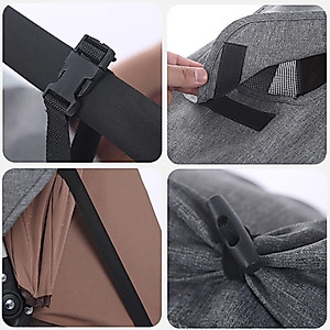 SOONHUA Stroller Sun Shade, Universal Stroller Sunshade, Waterproof Sun Protection Stroller Shade Cover Anti-UV 50+ with Viewing Window Best for High Landscape Stroller