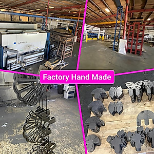 ARTiLETTO Butterfly Wall Hooks:Girl’s Bedroom Double-Hook Coat Rack Mount for Hanging Coats, Clothing, Backpacks, Purses, Jewelry, Towels, Girls Room Décor, Cute, 2 Metal Hangers, Pink