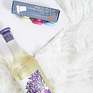 Outset B229 Silicone Wine Bottle Stoppers, Set of 4, Assorted