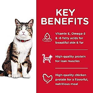 Hill's Science Diet Dry Cat Food, Adult, Hairball Control, Chicken Recipe, 7 lb. Bag