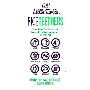 Little Turtle Rice Teethers Combo Pack, Apple & Banana Flavor, 12 wrapped 2 Pack, 4 Count
