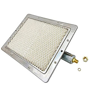 MENSI BBQ Grill Stove Heater Burner Replacement Parts 8.66"x 6.69" （220x170mm） Infrared Heating Flame Ceramic Burner Head