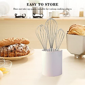 NileHome Stainless Steel Whisk Set 8" 10" 12" Kitchen Whisk Balloon Whisk Kitchen Wisk Wire Whisks for Cooking, Whisking, Blending, Beating, Stirring-3 Pack…