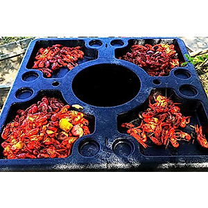 BayTec Crawfish Table - Plastic Barrel Table Top for BBQs or Seafood Boils
