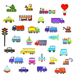 Maydahui Cartoon Cars Wall Stickers Truck Vehicles Wall Decals (35 * 40 Inch) Peel & Stick Removable Construction Transports Decal Decor for Kids Boys Bedroom Nursery Classroom