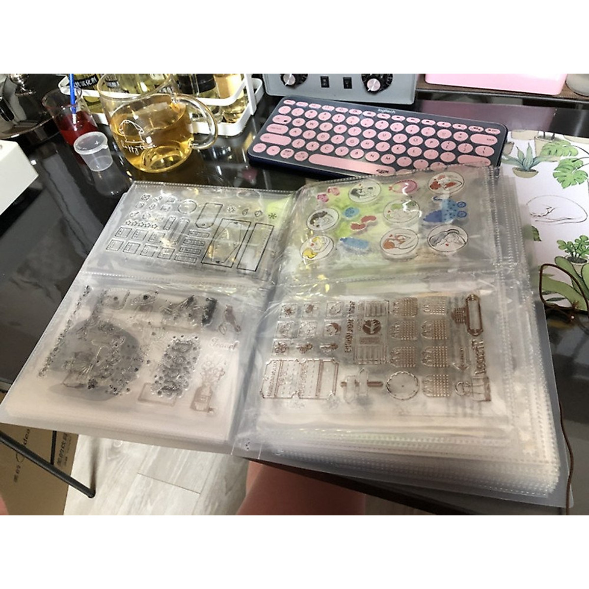 arriettycraft Clear Stamps Storage Cutting Dies Storage Paper Craft Keeper Cards Storage Photo Storage Storage Keeper Cards Folder Storage for DIY Scrapbooking Arts Crafts Collecting Album