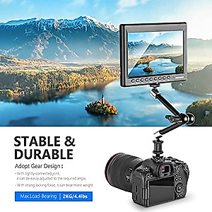 NEEWER Upgraded Super Clamp and 11" Adjustable Friction Power Articulating Magic Arm Compatible with SmallRig Camera Cage/Rig, Further Expansion for Monitor/LED Light/Webcam, Max Load 4.4lb/2kg, ST20