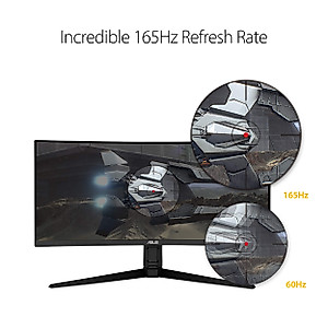 ASUS TUF Gaming VG34VQL1B 34 inches Curved HDR Monitor, WQHD (3440x1440), 165Hz, 1ms (Renewed)