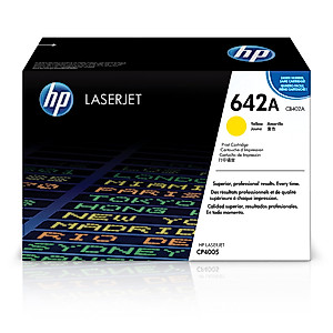 Original HP 642A Yellow Toner Cartridge | Works with HP Color LaserJet CP4005 Series | CB402A