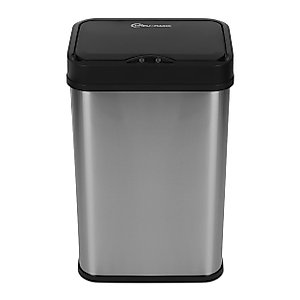 SIMPLI-MAGIC 79207AM Kitchen Trash Can, Touchless Trash Can and Garbage Bin, 13 Gallon Capacity, Perfect for Home, Kitchen, Office, Stainless Steel