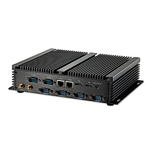IDEARACE Fanless Mini Desktop Computer PC, i5 4th Gen. 1.6GHz-2.6GHz CPU, 8GB RAM 256GB SSD, 6xCOM RS232 4xUSB 3.0 2xNICs 2xHD Metal Case