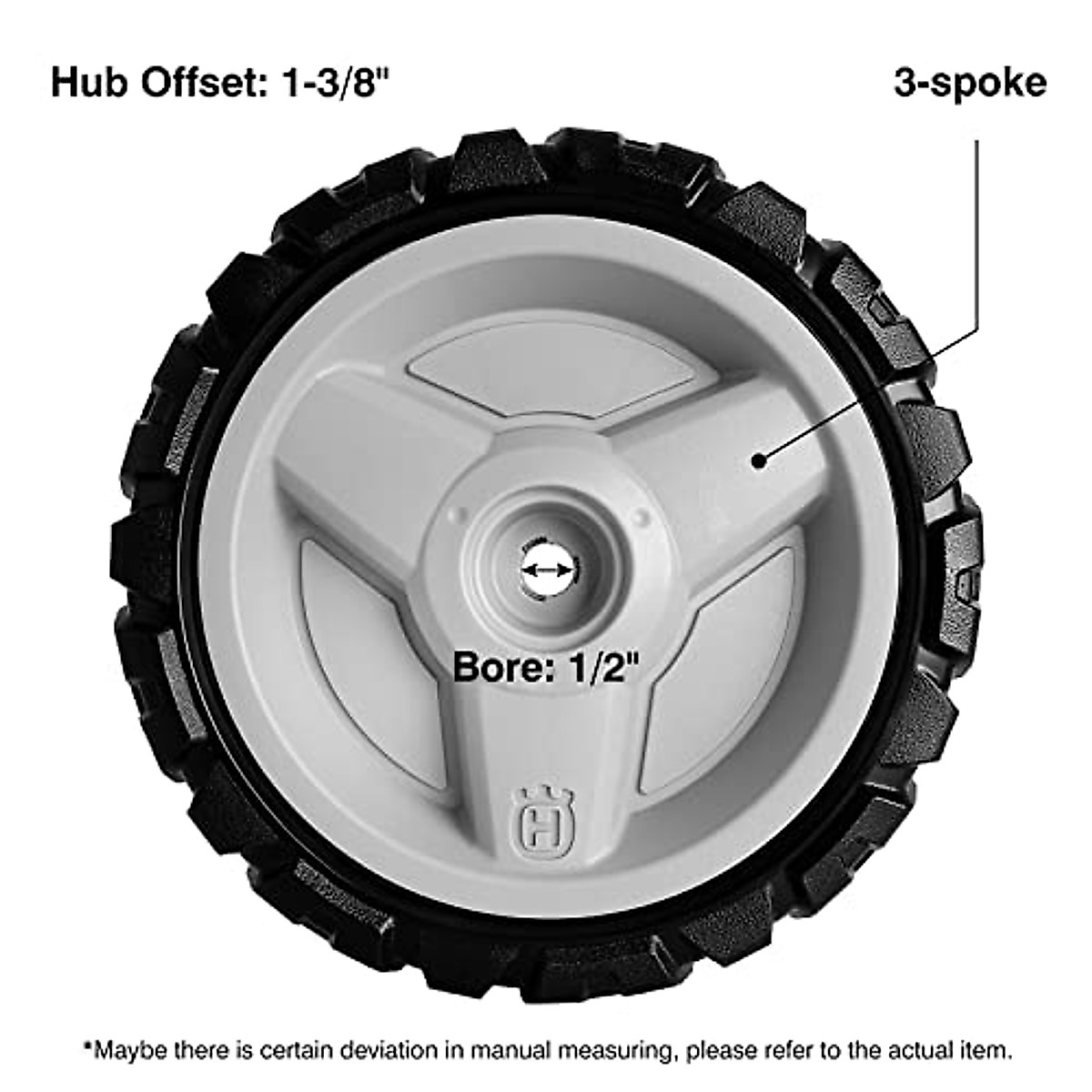 Replacement 580365301 Wheel Compatible with Hus qvarna Lawn Mower - 2 Pack Drive Wheels Compatible with HU675AWD, HU700AWD, HU725AWD, HU800AWD, L321AH, LC221A, Craftsman GCV-160 Mower, 8 inch