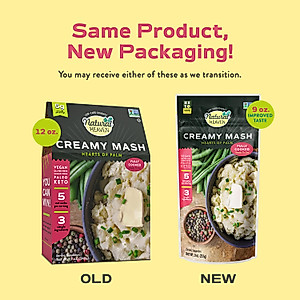 Natural Heaven Hearts of Palm Creamy Mash | Mashed Potato Alternative | Low Carb - 5g of Net Carbs | Gluten & Sugar Free | Keto Food | Paleo | Vegan | Vacuum Packed (12 Ounce – 1 Count)