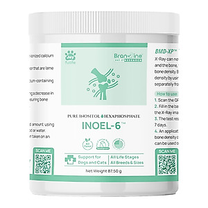 Inoel-6 for Cats and Dogs - Supports Bone Density, Joint and Abnormal Tissue with Pure IP6, Magnesium, Zinc, Manganese, Vitamin K2 (87.50g) (Inoel-6)
