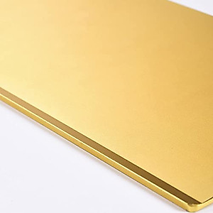 JYL HOME Modern Floating Shelf Wall Mounted Heavy Duty for Living Room Bedroom Bathroom, 12 Inch, Gold, 2 Pack