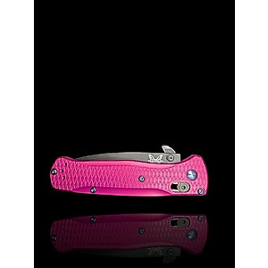 Hot Pink, Diamond, Billet Aluminum, Full Size Bugout, Scales, Gift for dad, Everyday Carry Knife Scales
