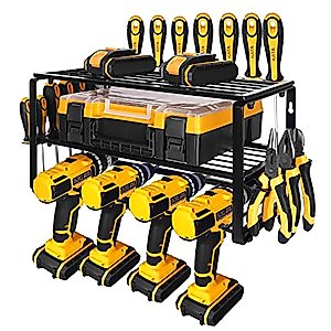 XYNB Power Tool Organizer, Drill Storage Rack Power Tool Organizer Wall Mount Drill Holder Wall Mount Drill Rack Removable Design