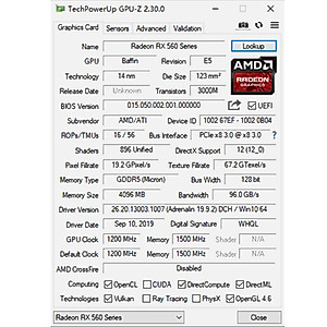 SAPLOS Radeon RX 560 4GB GDDR5 128-bit, HDMI DisplayPort DVI-D, Graphics Card for PC, Dual Air Cooling, Computer GPU Video Card Gaming, DirectX 12
