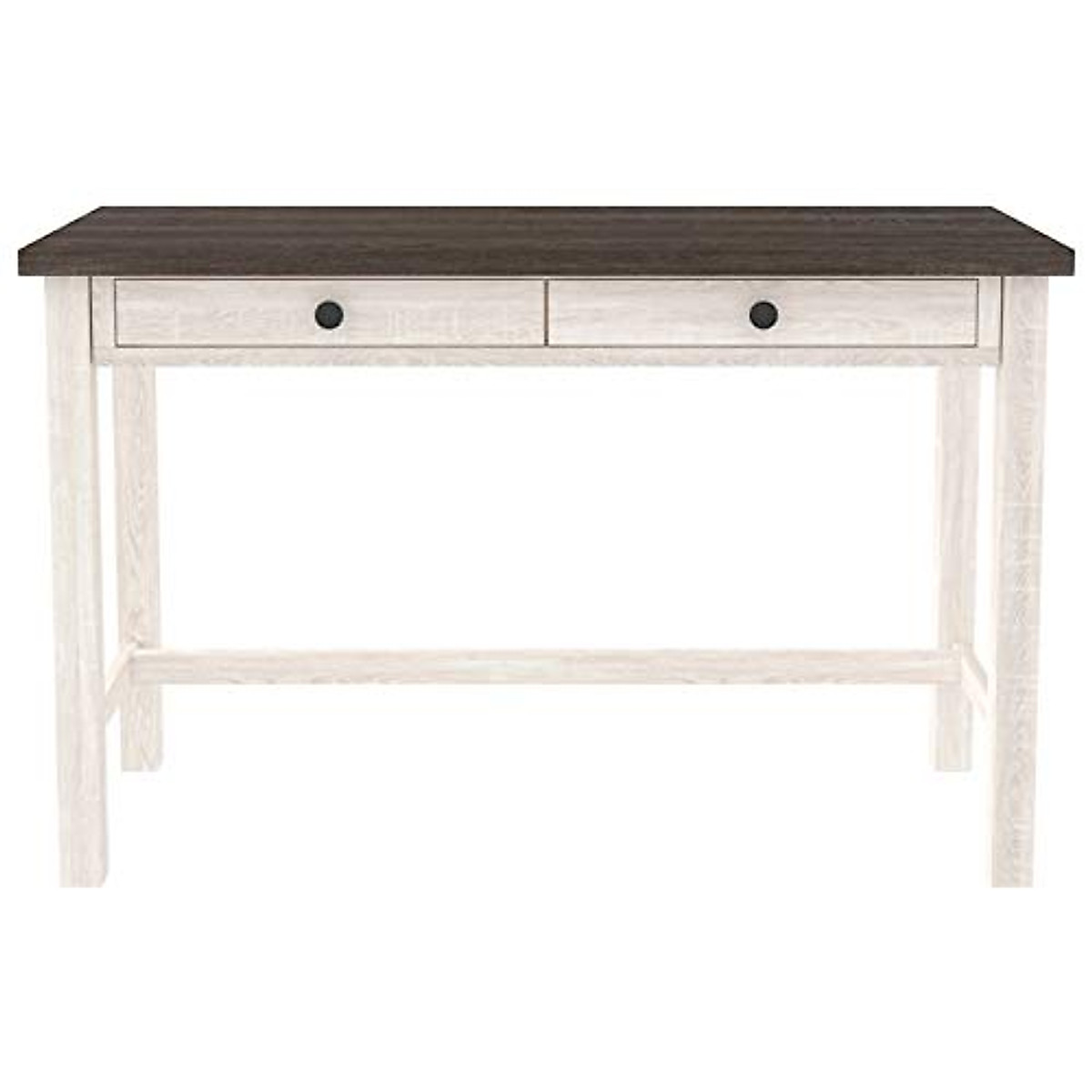 Signature Design by Ashley Dorrinson Modern Farmhouse 47" Home Office Desk with 2 Drawers, Whitewash