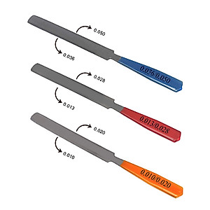 Metallor Guitar Nut File Set Double Edge Nut Slotting File for Electric Guitar Tools Luthier Tools Set of 3Pcs.