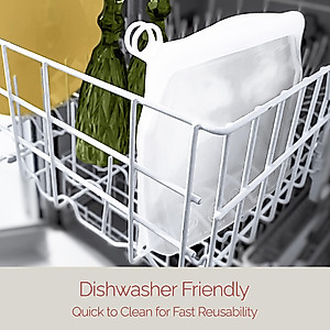 Reli. Reusable Silicone Bags (2 Pack) | Snack (500 ml), Clear | Silicone Bags for Food Storage | Small Reusable Food Storage for Meal Prep, Lunch Boxes | Leak-Proof, Dishwasher/Freezer Safe