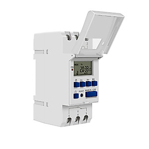 THC 15A (AC110V Programmable Timer Relay 16 On Off Digital Timer Switch for Controlling Street Lamps Neon Lamps Production Equipment, DIN Rail(not Included)