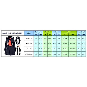 Classic Japanese School Girls Sailor Dress Shirts Uniform Anime Cosplay Costumes with Socks Set(Black)(M = Asia L)(SSF08BK)