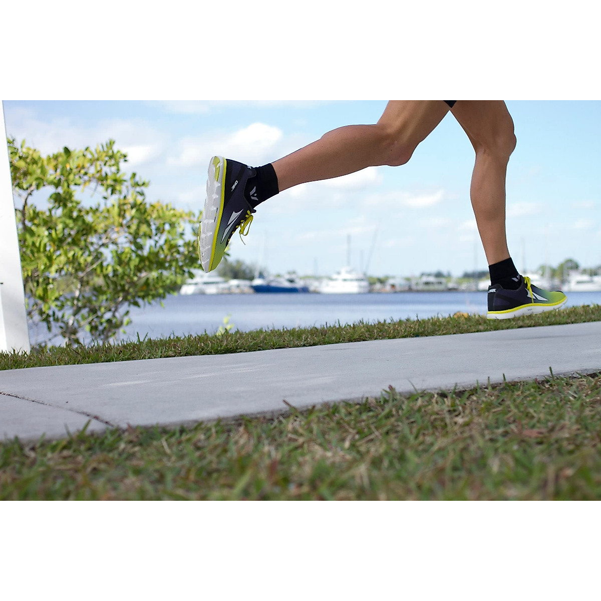 Swiftwick- PERFORMANCE TWO (3 Pairs) Running & Cycling Socks, Cushion Crew Socks (Black, Medium)