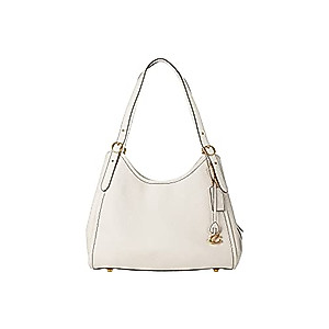 COACH Soft Pebble Leather Lori Shoulder Bag Chalk One Size