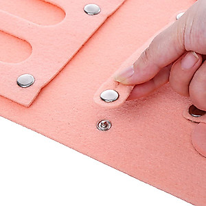 Bow Holder for Girls Hair Large Capacity, Felt Clips Storage Hanger Bows Organizer, Baby Headbands Wall Hanging Organiser Accessories, Set Holder, Pink, (J-1)