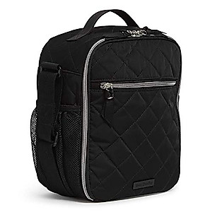 Vera Bradley Women's Women's Performance Twill Deluxe Lunch Bunch Lunch Bag, Black, One Size