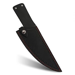 MiOYOOW Leather Knife Sheath, 8" Knife Head Sheath Kitchen Knife Protective Scabbard with Belt Loop for Camping BBQ Hunting